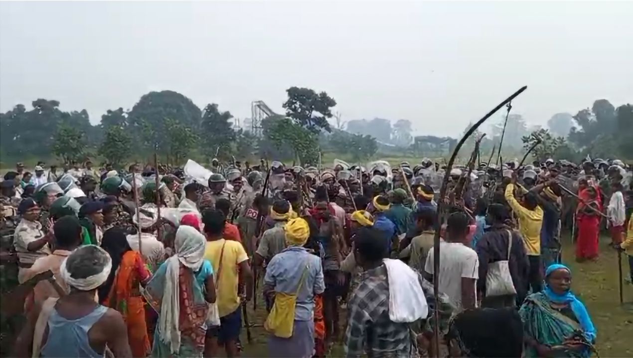 Chhattisgarh: Tribals protest against cutting of trees at Adani coal ...